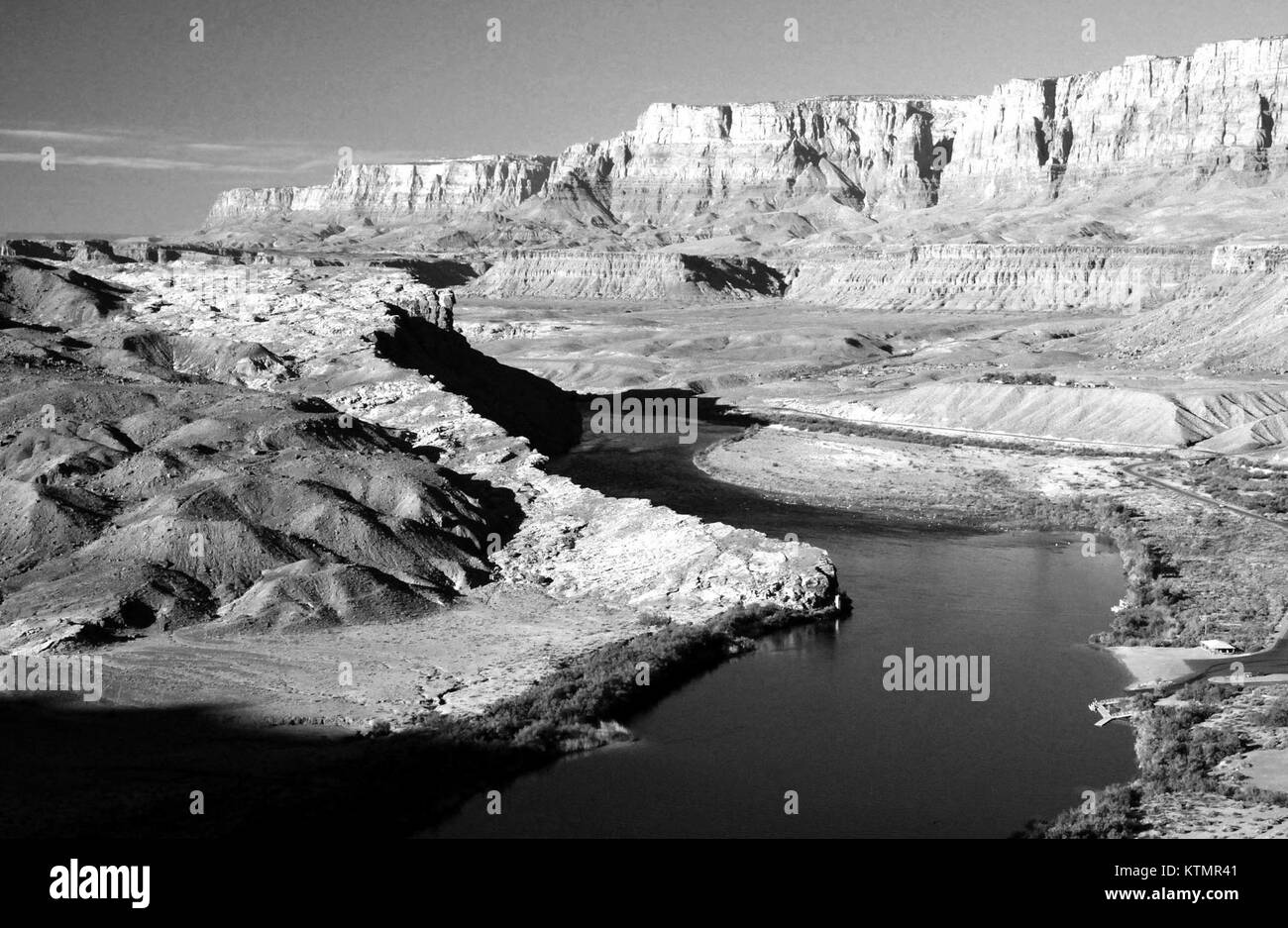 This image captures Lee's Ferry along the Colorado River, a significant ...