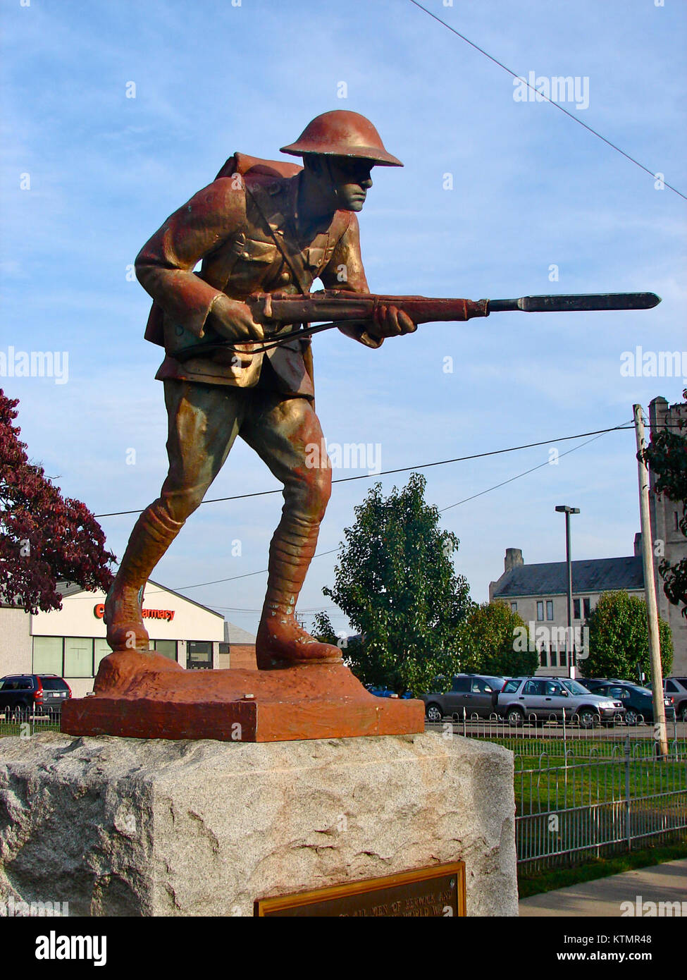 The WWI memorial in Berwick, Pennsylvania, erected in 1923, honors ...