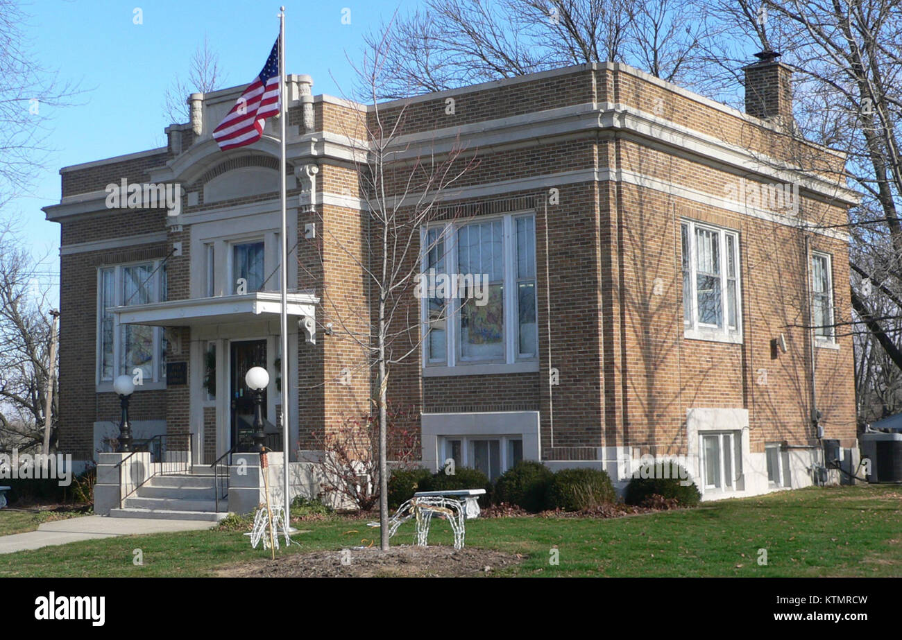 A view of Ayer Public Library, seen from the southwest, showcasing its ...