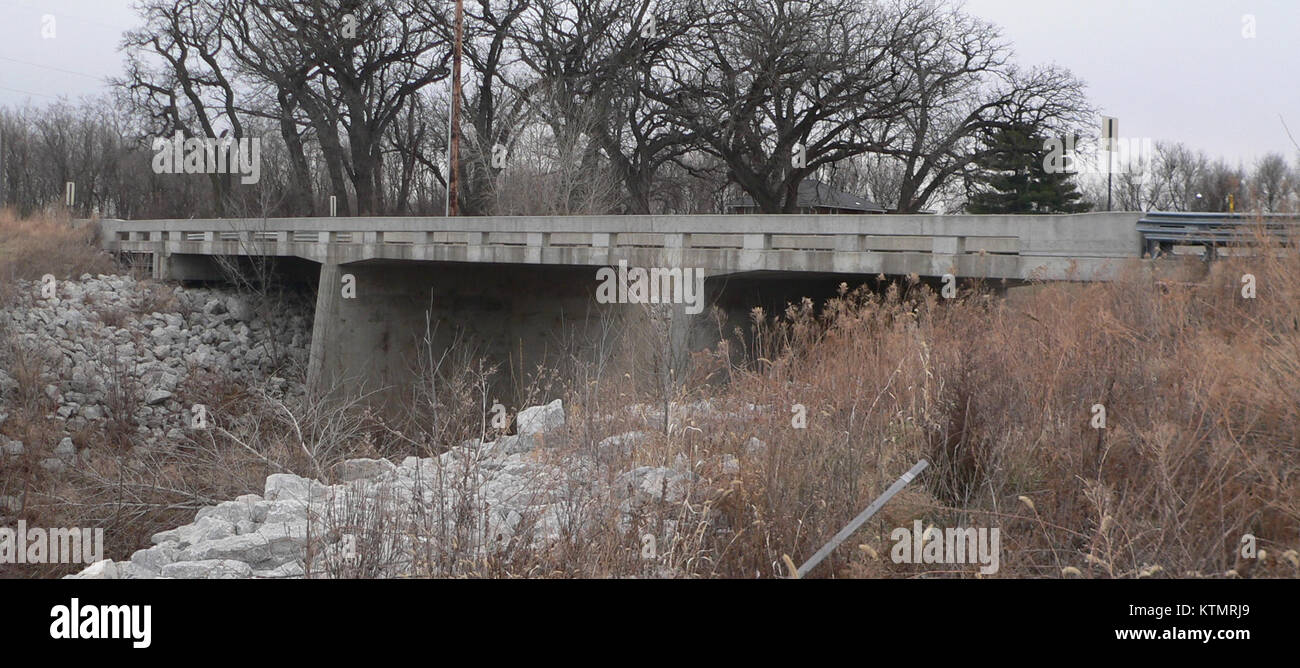 The Beal Slough Pioneers Boulevard bridge spans across Beal Slough ...