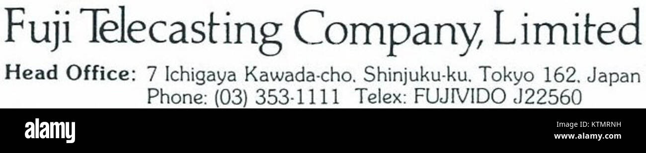 Fuji Telecasting, a major broadcasting company, had significant ...