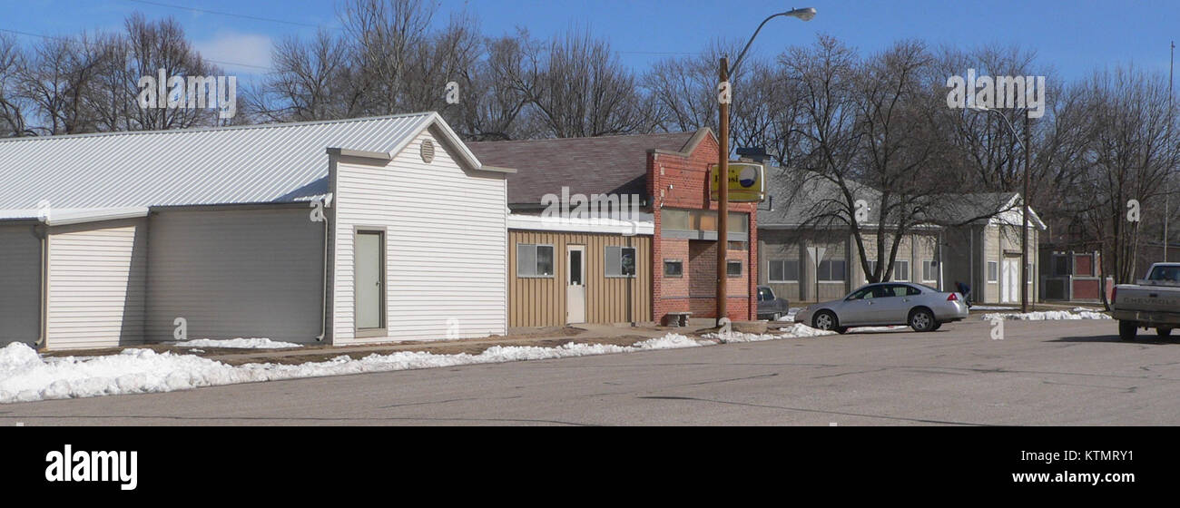 A photograph of a bee in downtown Bee, Nebraska, showcasing its natural ...