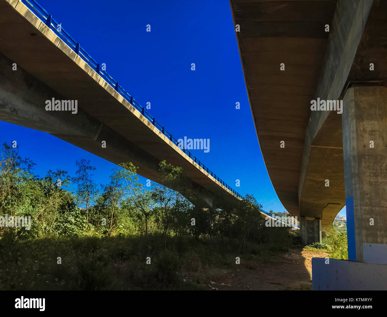Bridge. Under a large stone bridge. Spain Stock Photo - Alamy
