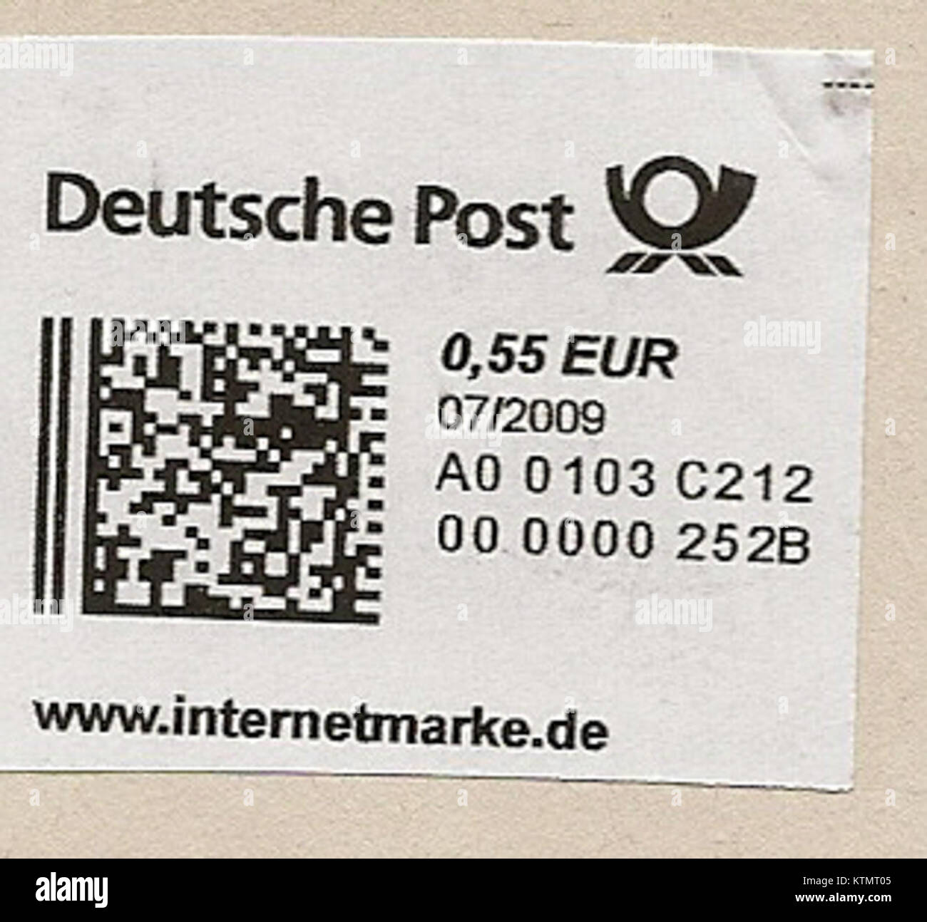 The Deutsche Post Internetmarke is a postage stamp issued by Germany ...