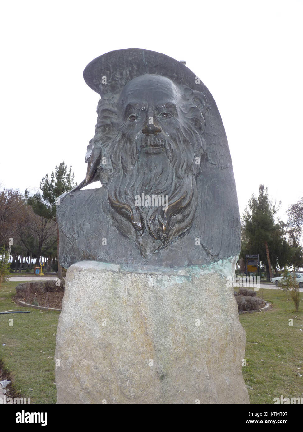 Attar's statue in Nishapur, photographed in 2012, represents a ...
