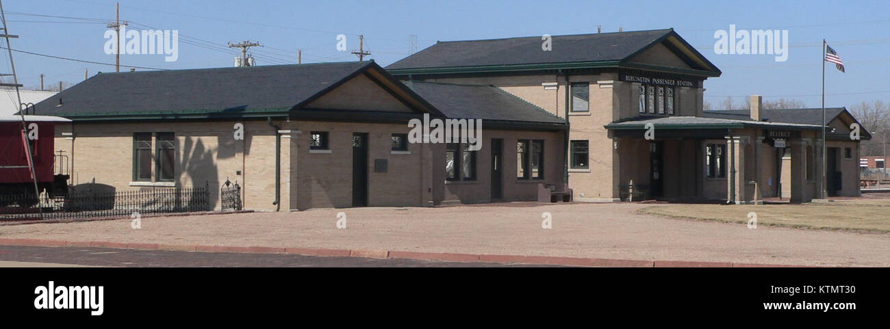 Beatrice, Nebraska Burlington depot from SE 3 Stock Photo - Alamy