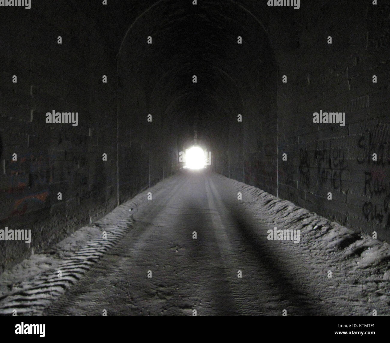 The interior of Belmont Tunnel, an infrastructure element known for its ...