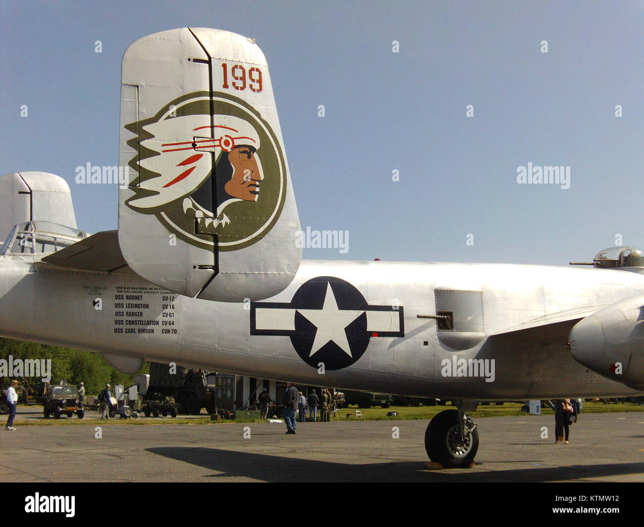 A photograph of B-25 Mitchell bombers, widely used by the United States ...
