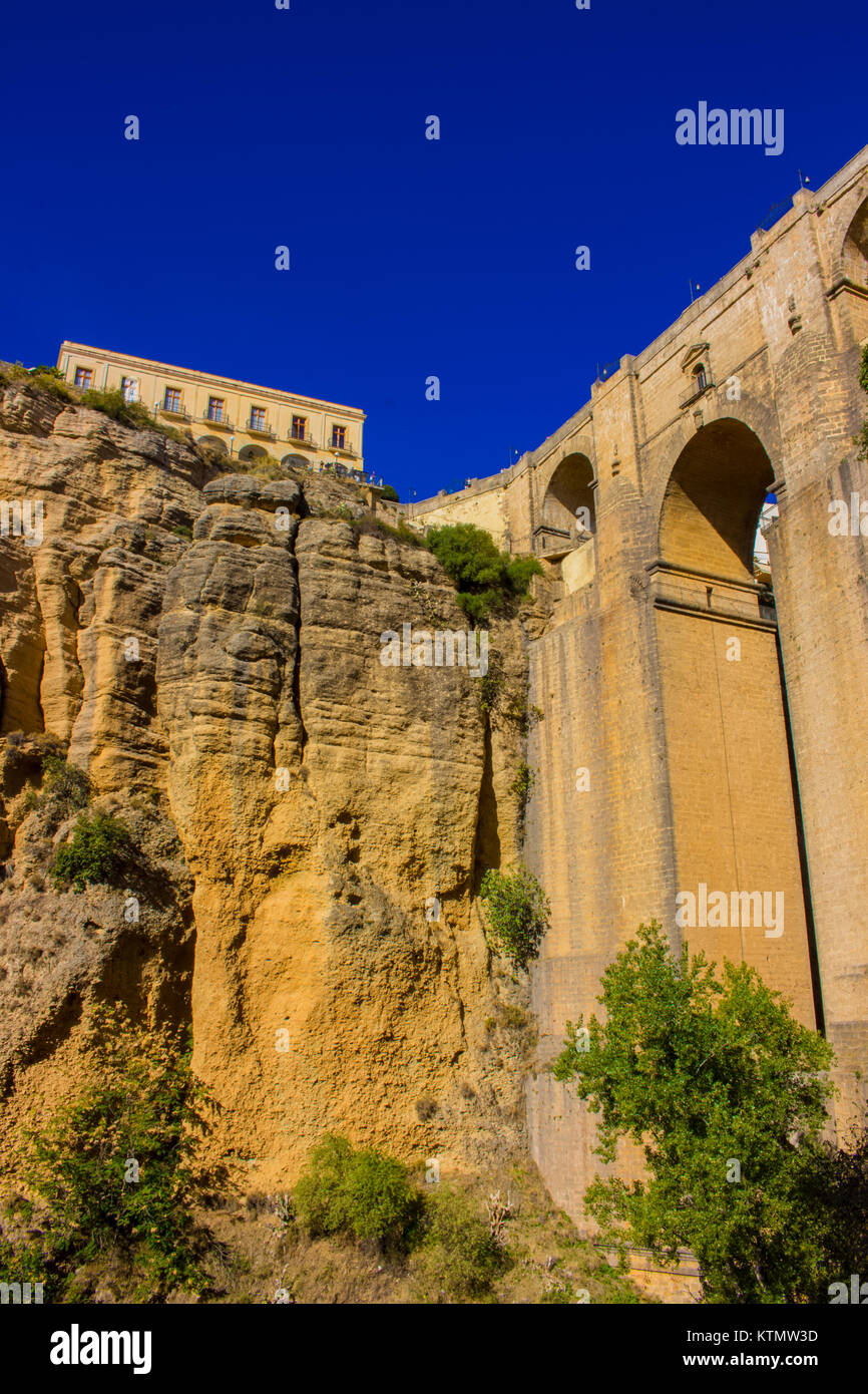 New bridge. View of the New Bridge in the city of Ronda, province of ...