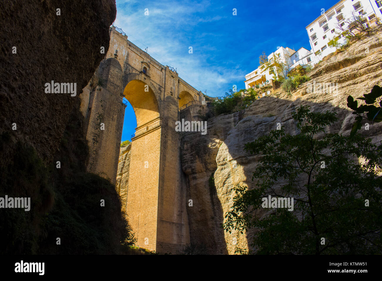 New bridge. View of the New Bridge in the city of Ronda, province of ...