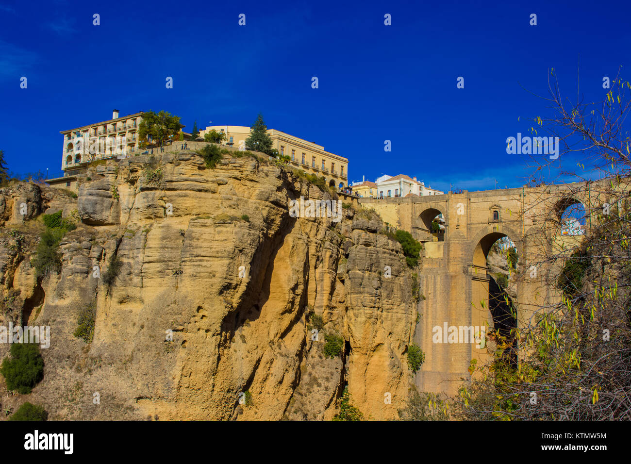 New bridge. View of the New Bridge in the city of Ronda, province of ...