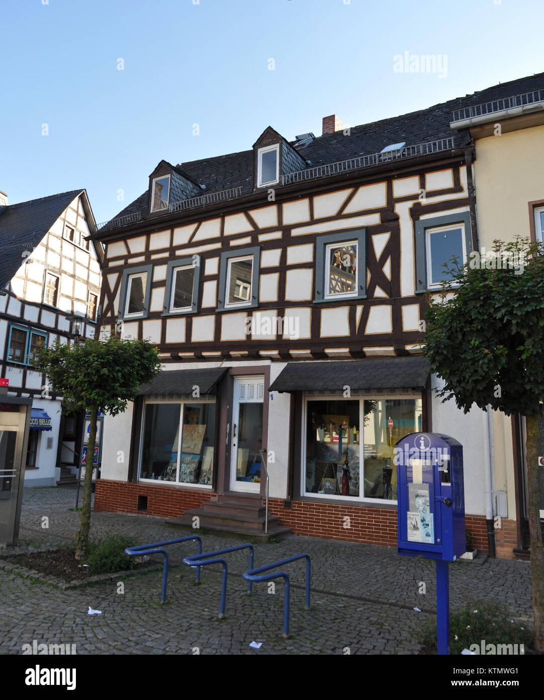 This image features the central square of Bad Camberg, Germany, known ...