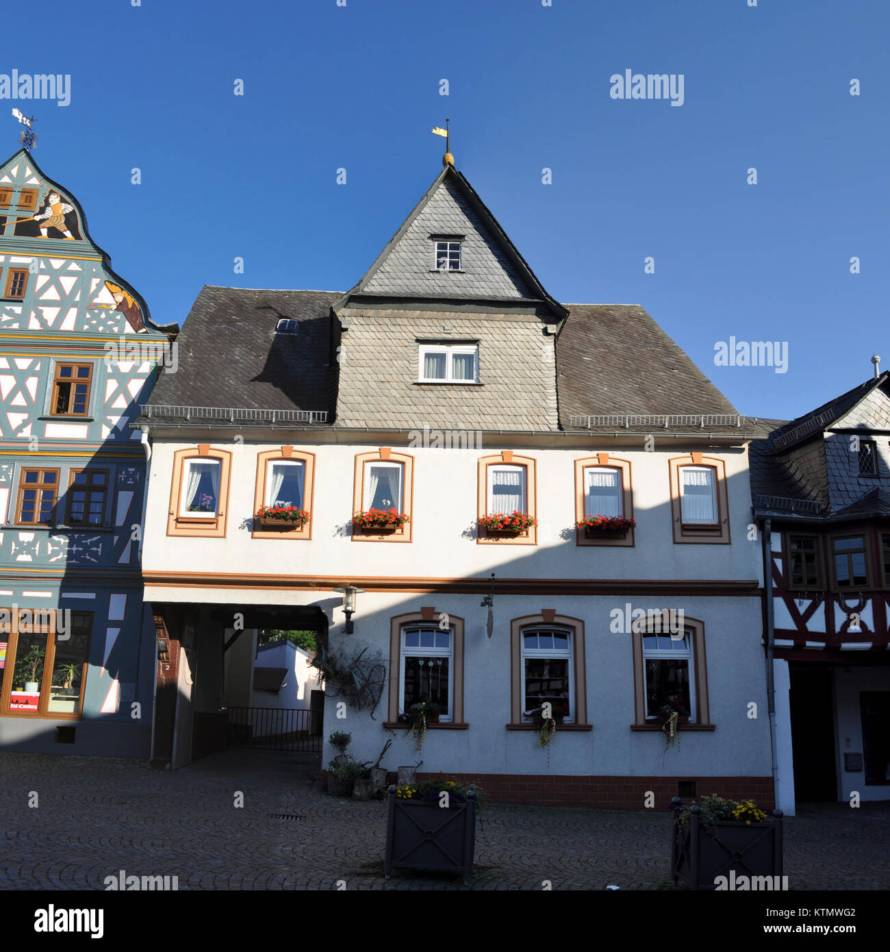 The image depicts Marktplatz 2 in Bad Camberg, Germany. Bad Camberg is ...