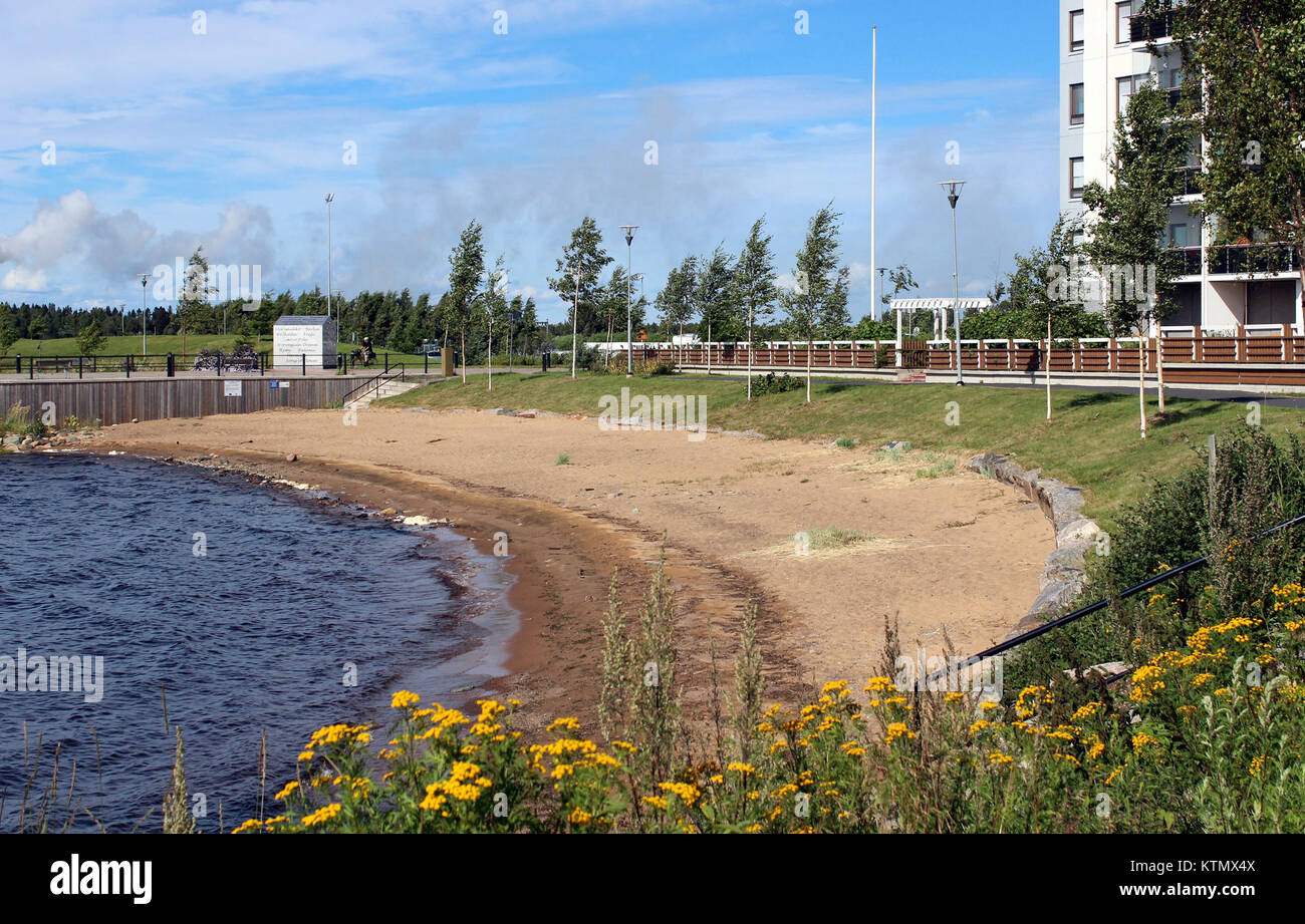 A photograph of a beach in Kemi, Finland, taken in 2012. The image ...