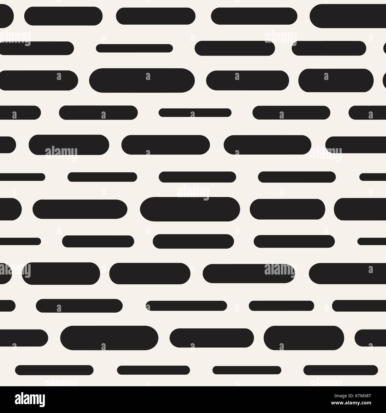 Black and White Irregular Rounded Dashed Lines Pattern. Modern Abstract ...