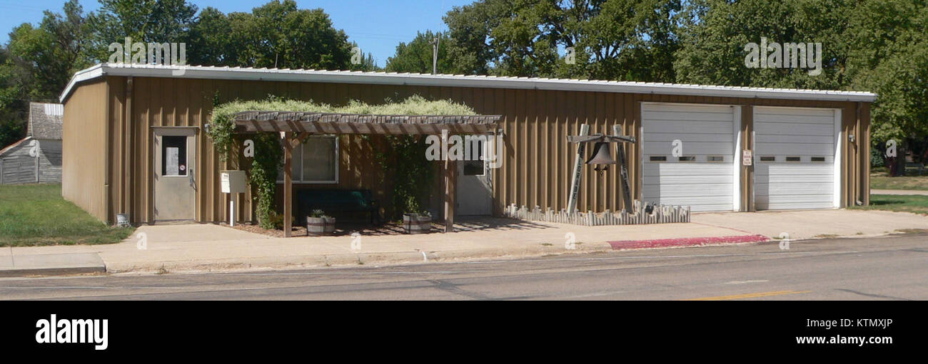 The village office and fire department in Belgrade, Nebraska, are key ...