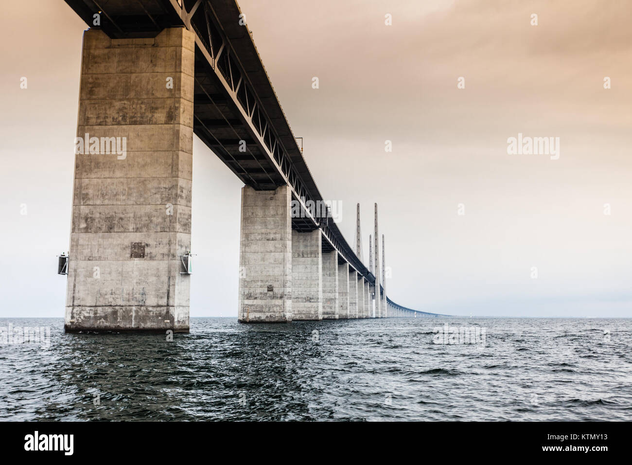 Oresundsbron. The Oresund bridge link between Denmark and Sweden ...