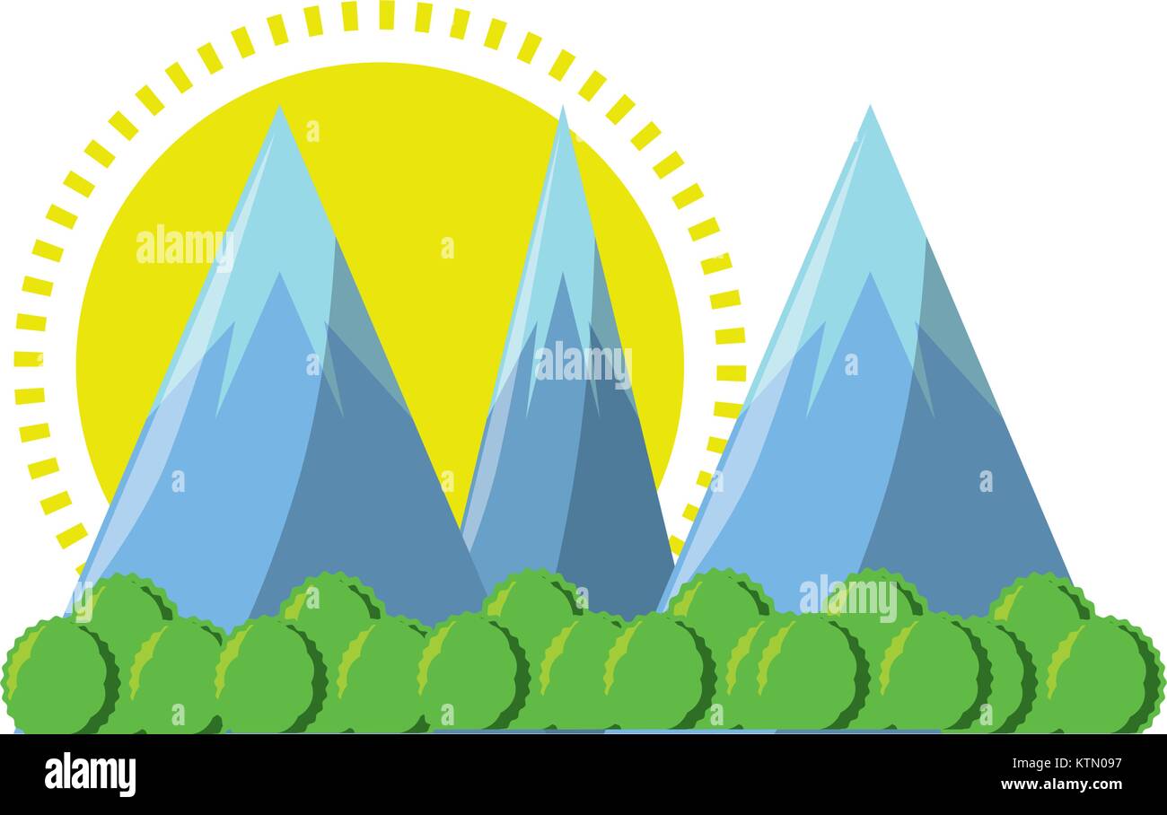cartoon alps landscape Stock Vector Image & Art - Alamy