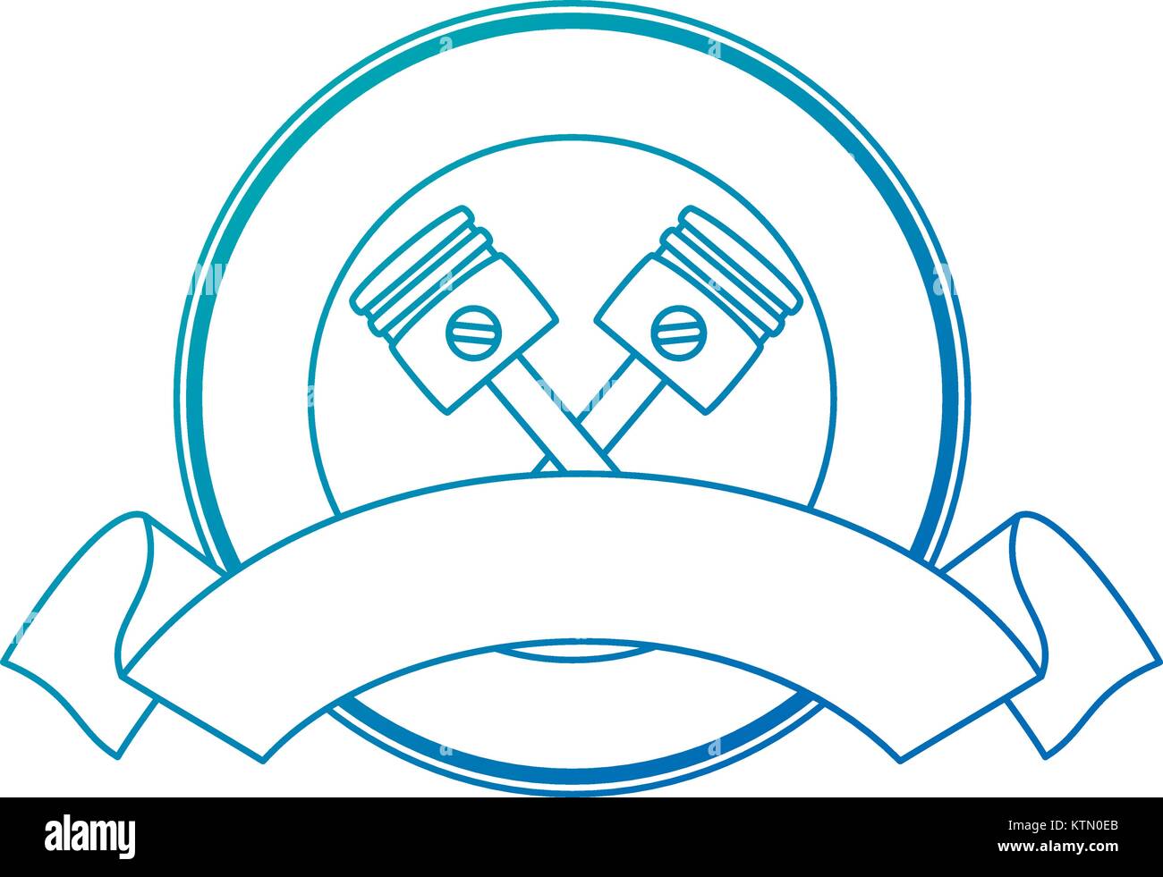 emblem motorcycle pistons icon vector illustration design Stock Vector ...