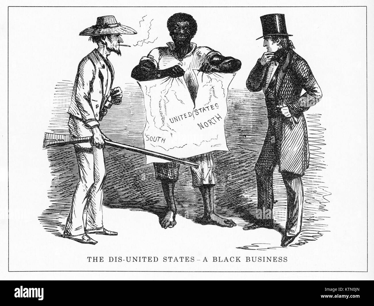 An engraving from Punch Magazine depicting the civil war in the ...