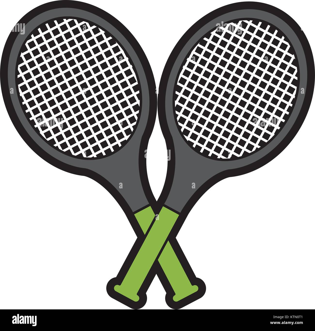 Crossed tennis rackets Cut Out Stock Images & Pictures - Alamy