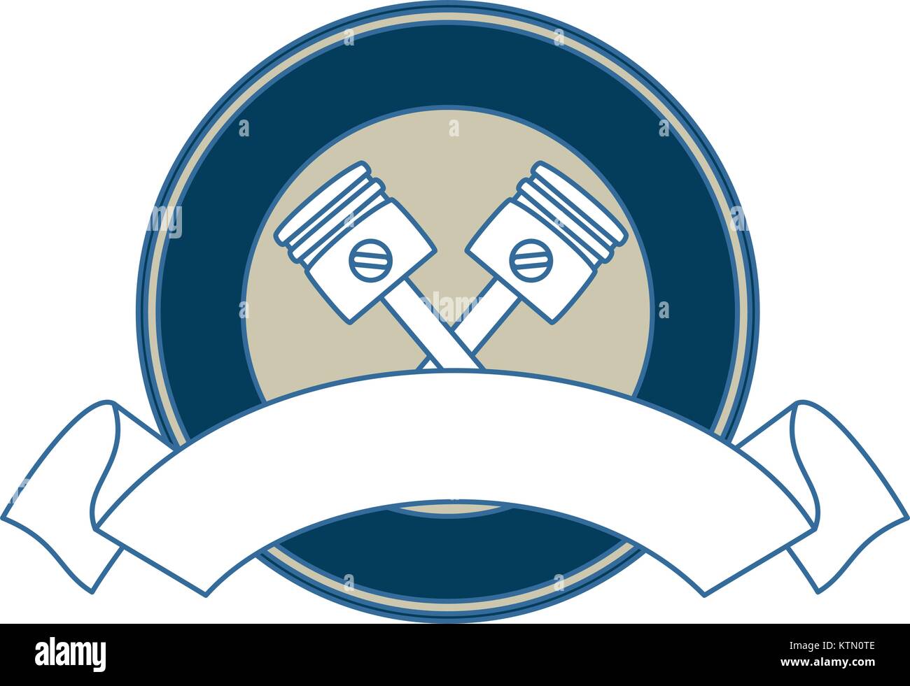 emblem motorcycle pistons icon vector illustration design Stock Vector ...