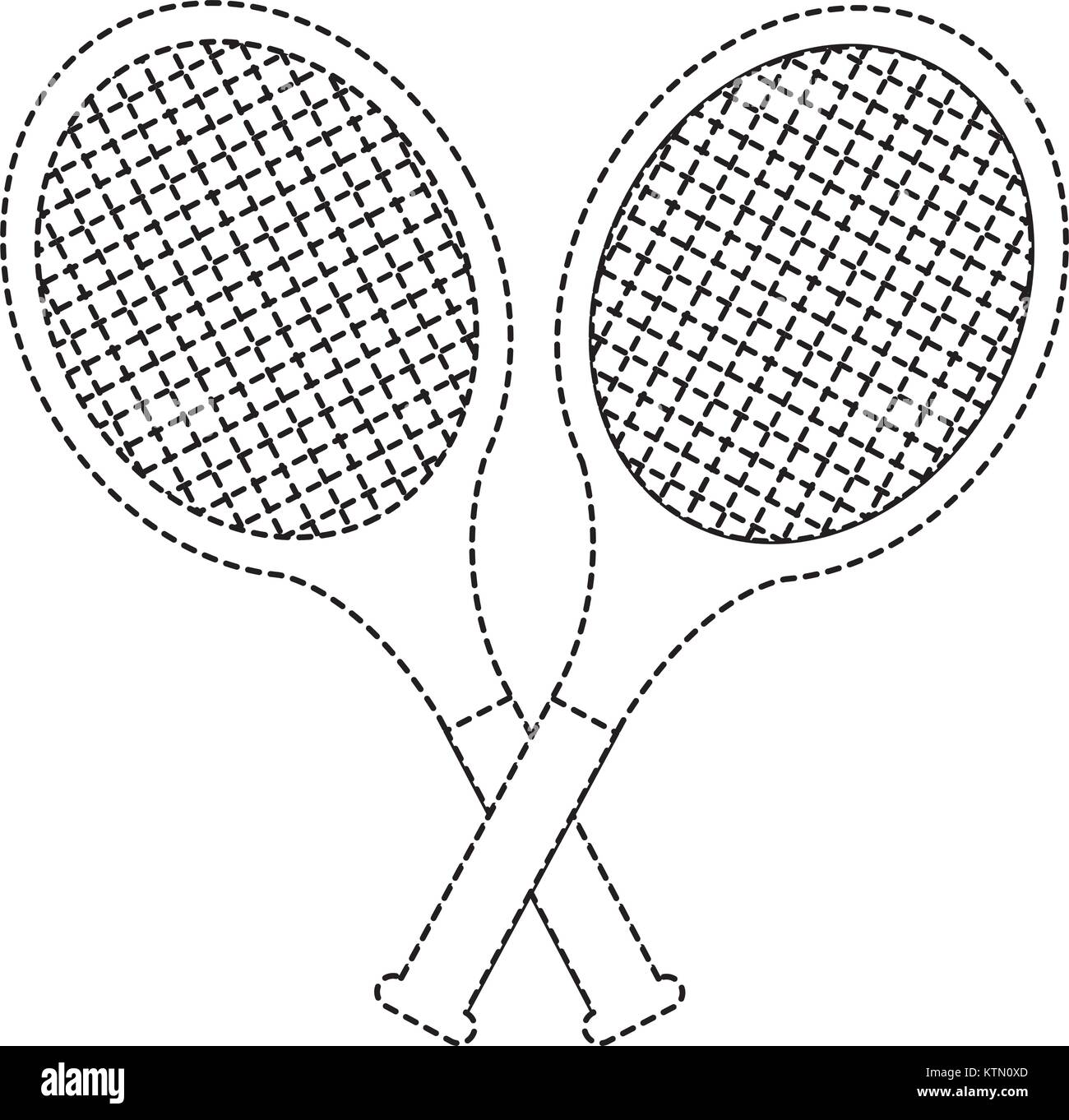 Crossed tennis rackets Black and White Stock Photos & Images - Alamy