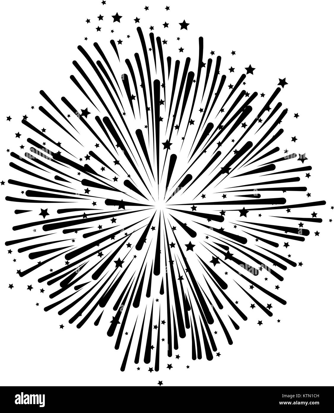 fireworks explosion decorative frame vector illustration design Stock ...