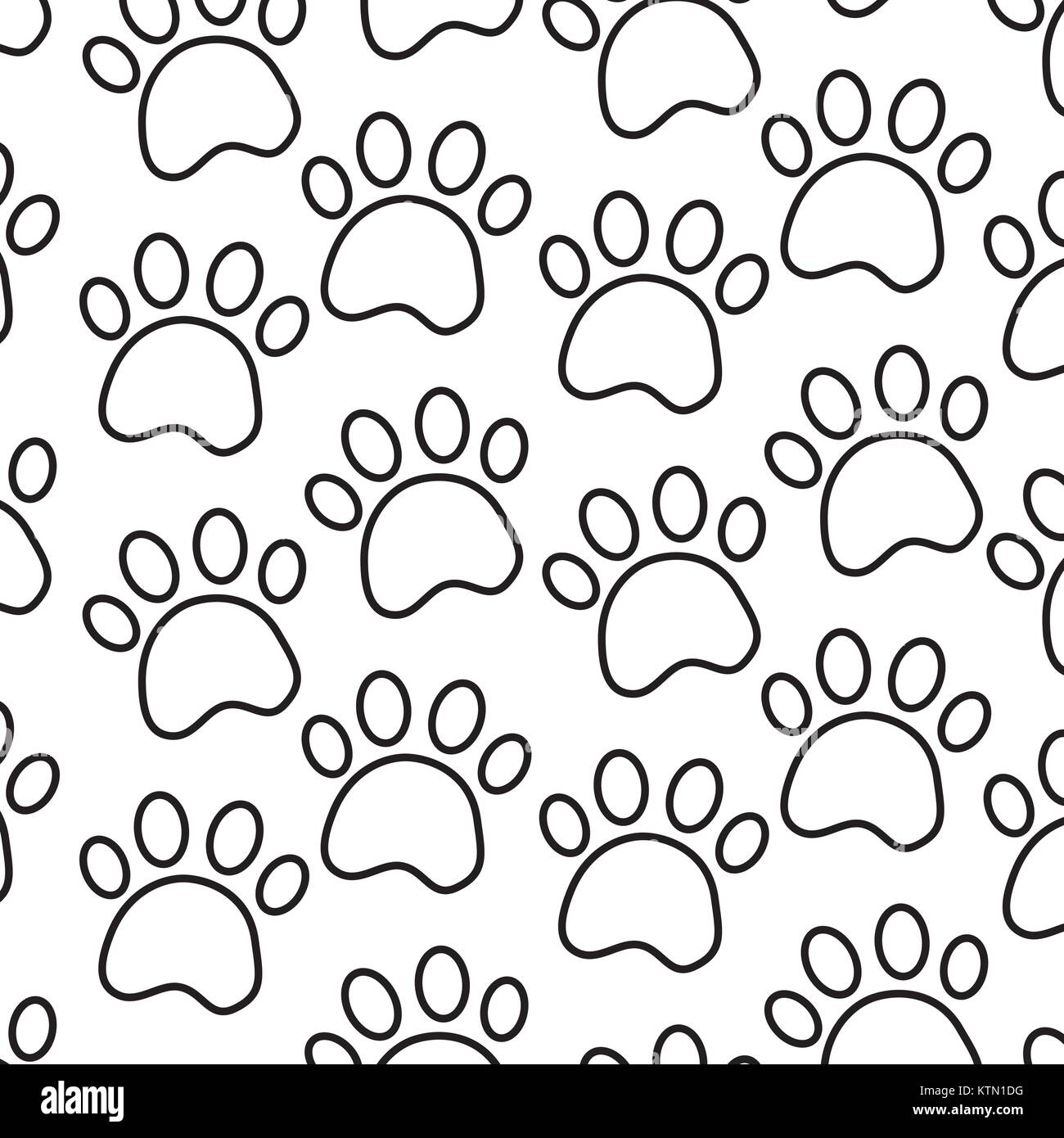 paws pet pattern image vector illustration design Stock Vector Image ...