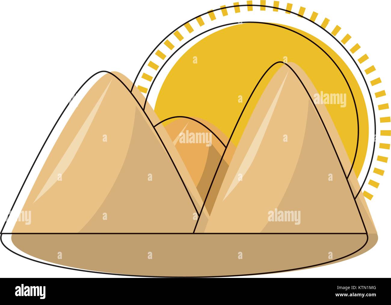 mountains and sun icon Stock Vector Image & Art - Alamy