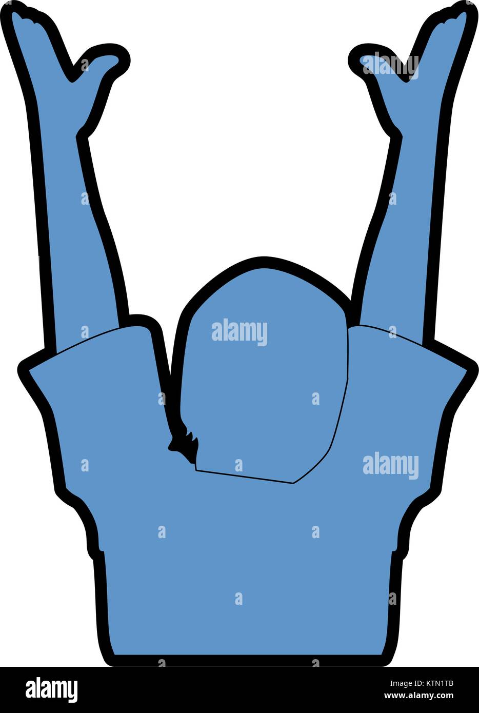 human silhouette with hands up vector illustration design Stock Vector ...