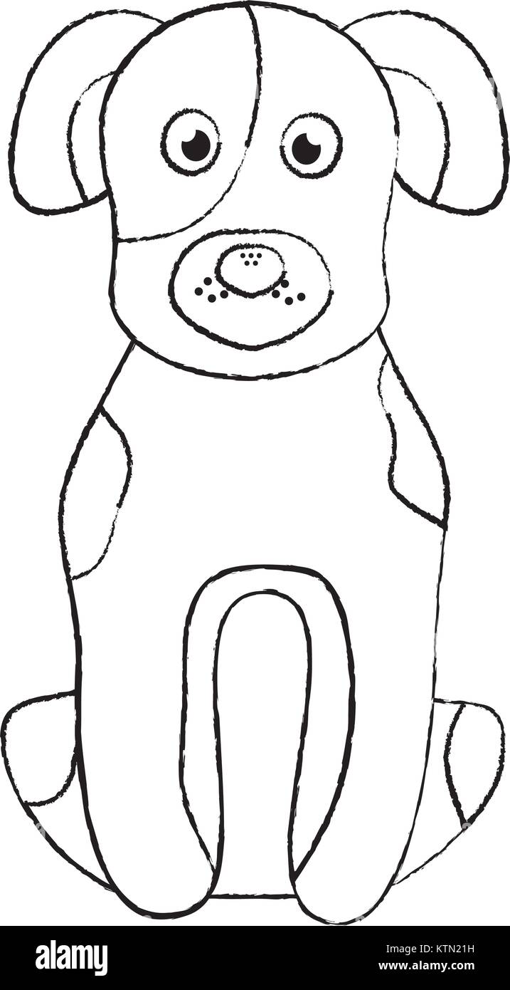 cartoon dog sitting pet animal vector illustration Stock Vector Image ...