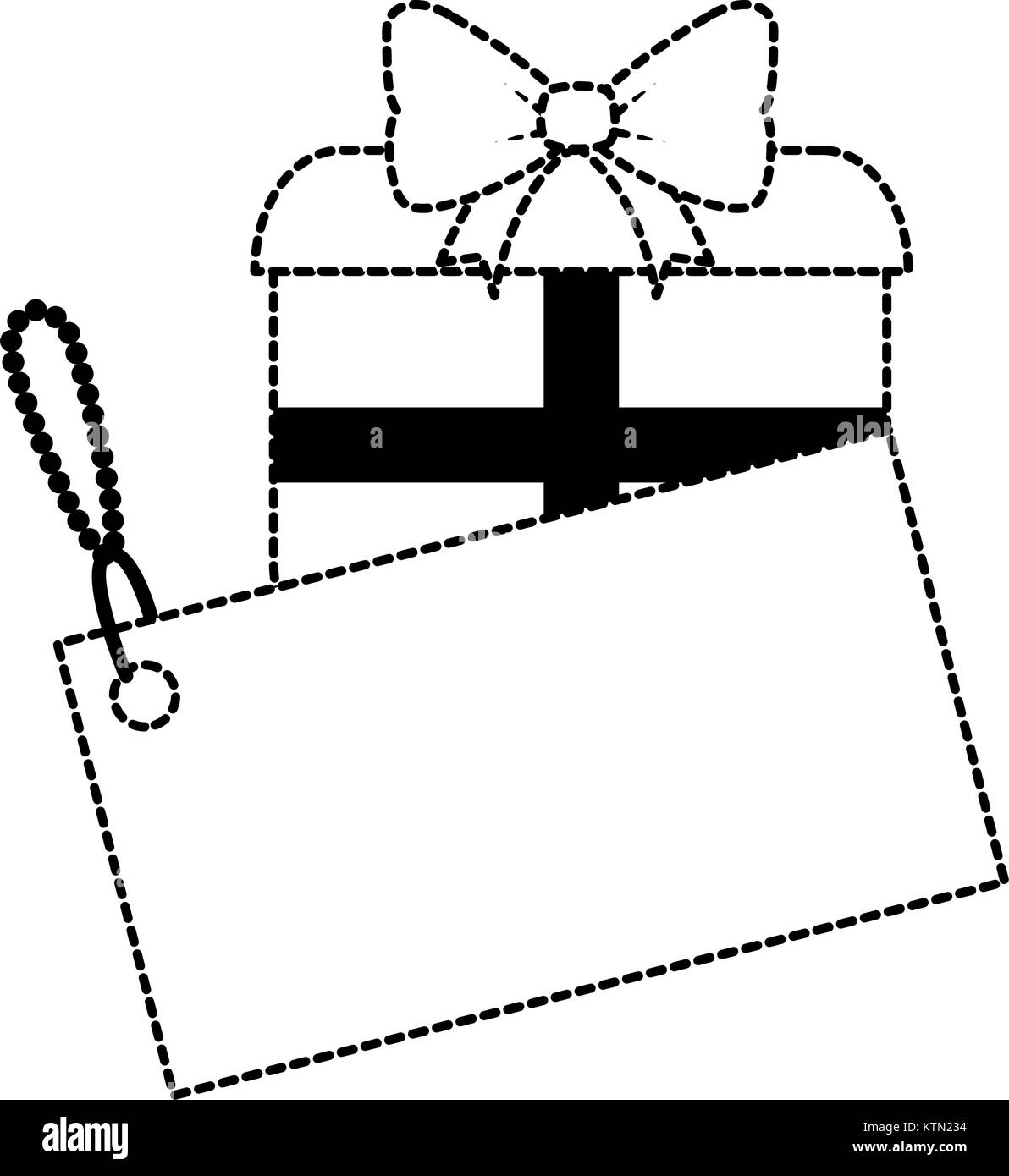 gift box present with tag vector illustration design Stock Vector Image ...