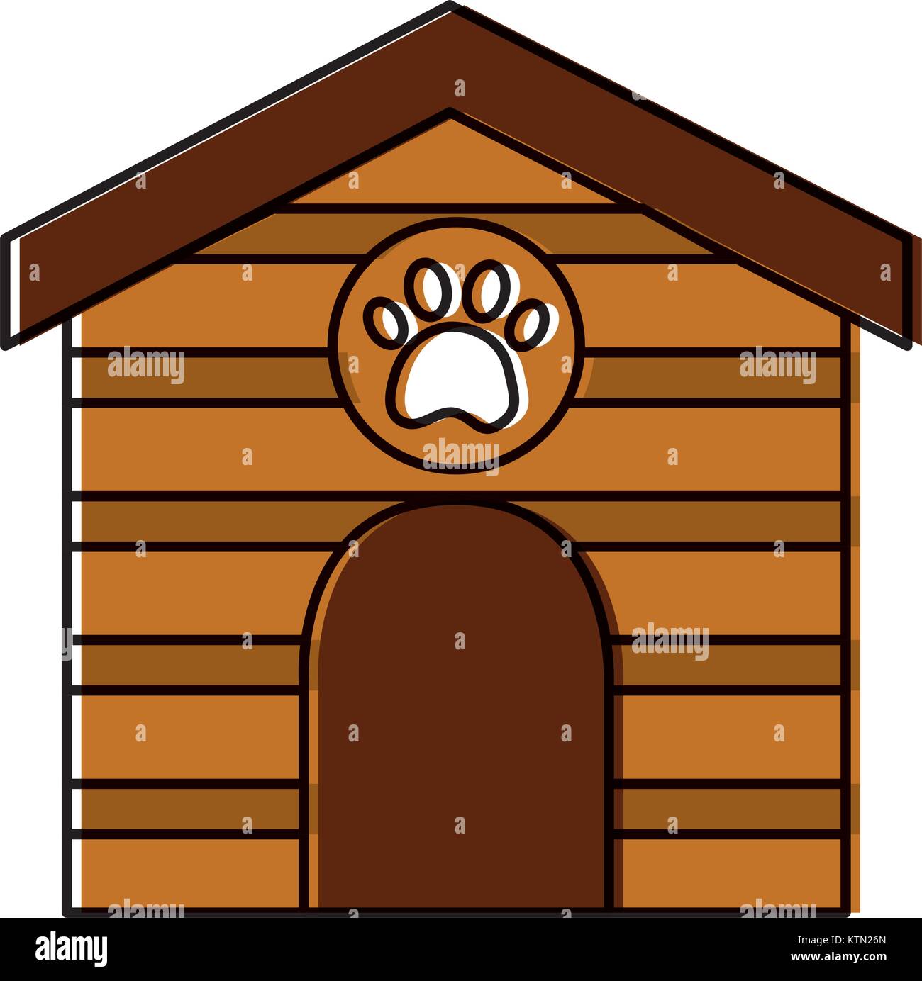 Pet House Wooden With Paw Print Vector Illustration Stock Vector Image pet-house-wooden-with-paw-print-vector-illustration-stock-vector-image