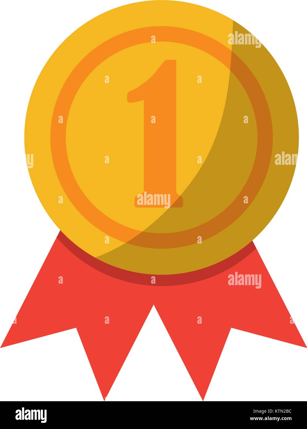 award rosette number one competition vector illustration Stock Vector ...