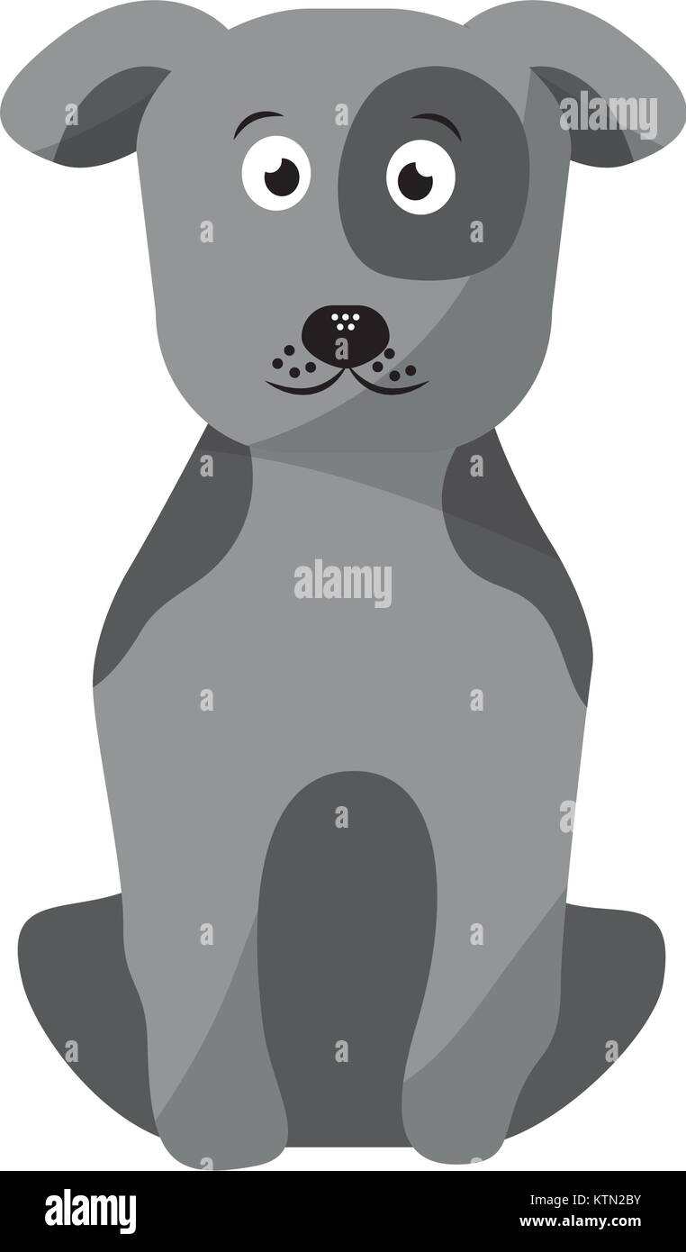 pet dog sitting animal domestic vector illustration Stock Vector Image ...