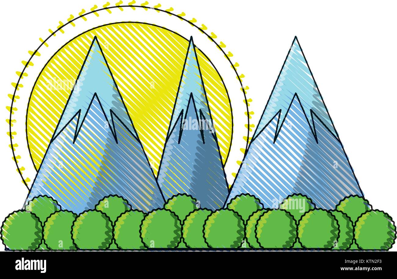 cartoon alps landscape Stock Vector Image & Art - Alamy