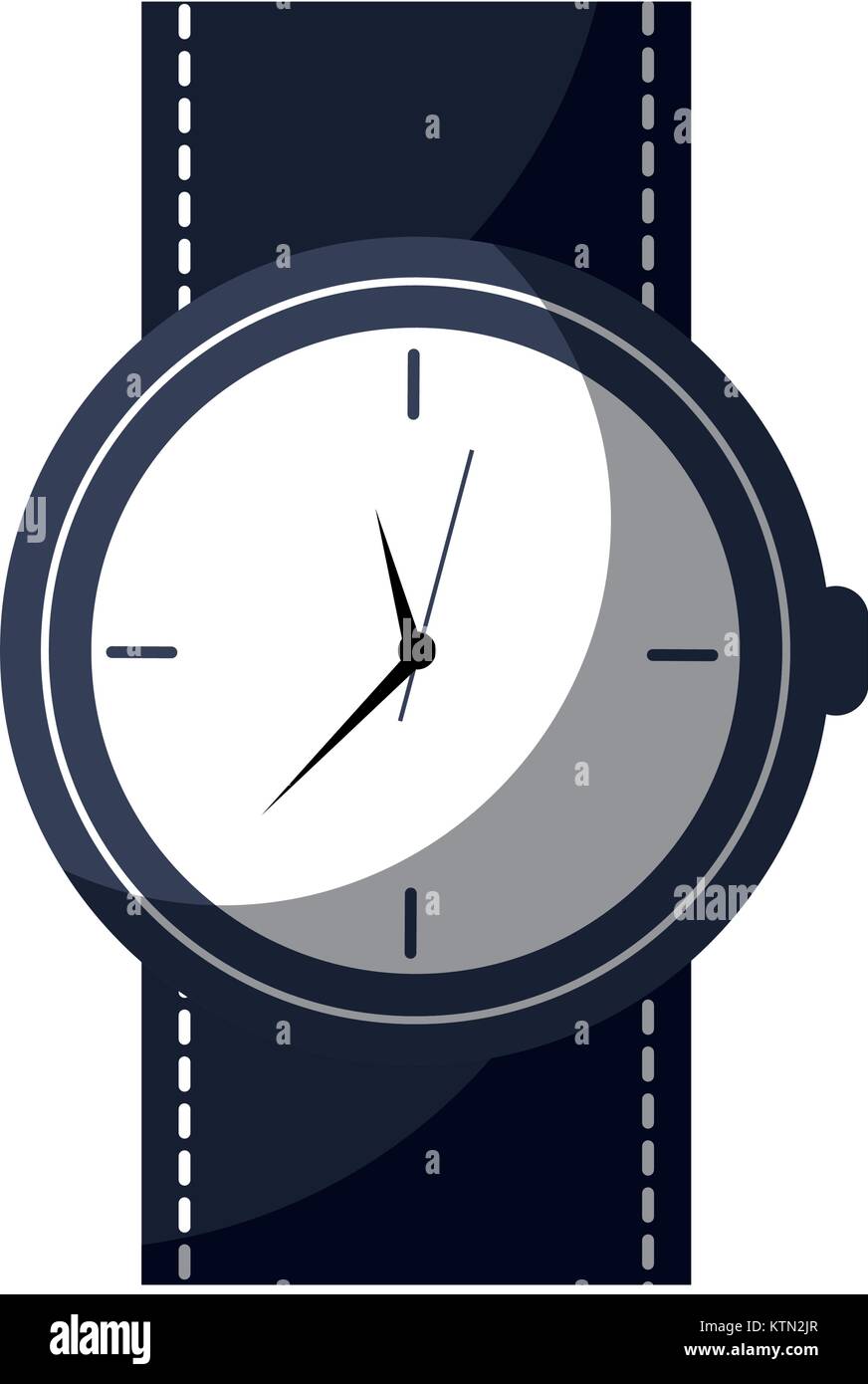 round wristwatch accessory time fashion icon vector illustration Stock ...