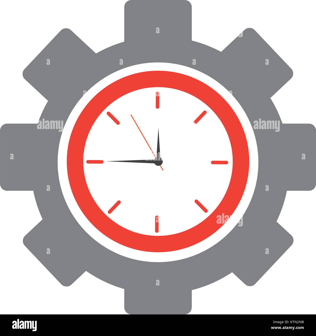 business clock gear work time vector illustration Stock Vector Image ...