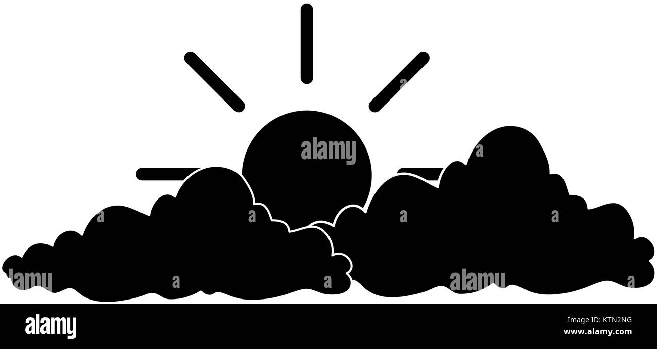 natural cloud with sun vector illustration design Stock Vector Image ...