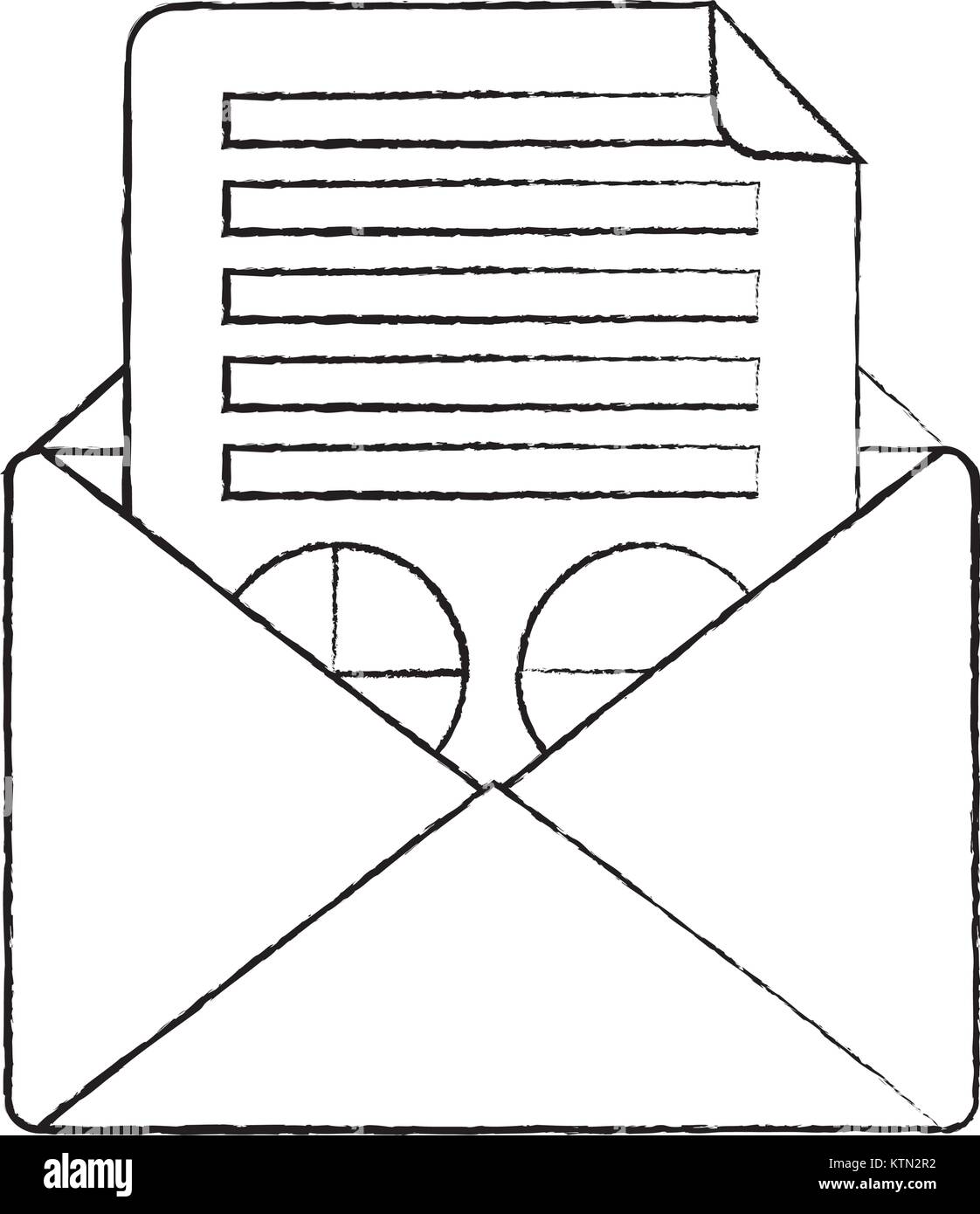 email message document envelope business graph vector illustration ...