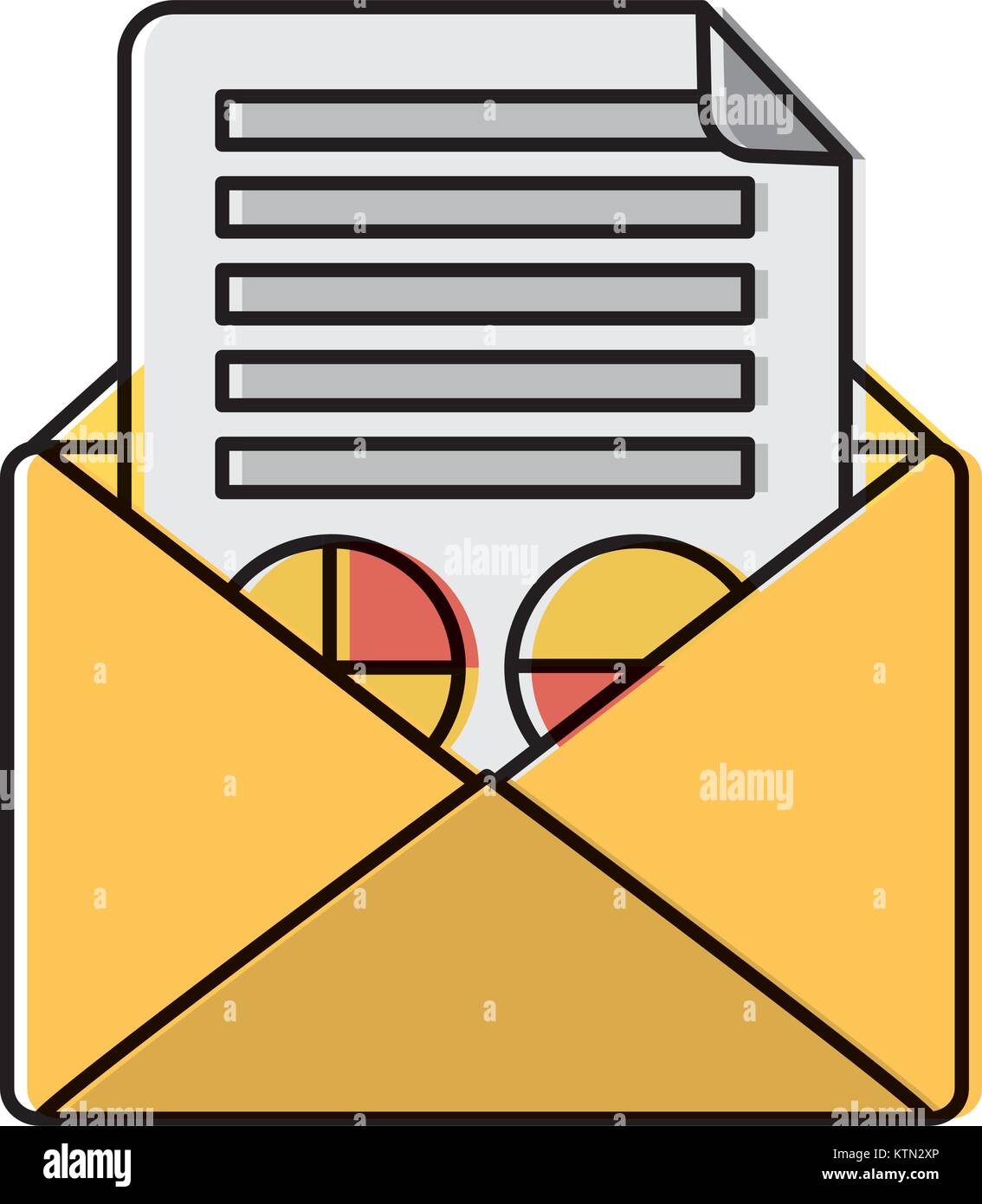 email message document envelope business graph vector illustration ...