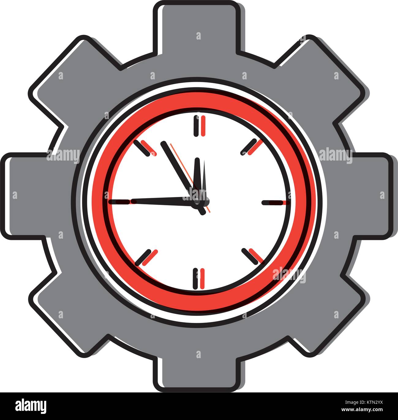 business clock gear work time vector illustration Stock Vector Image ...