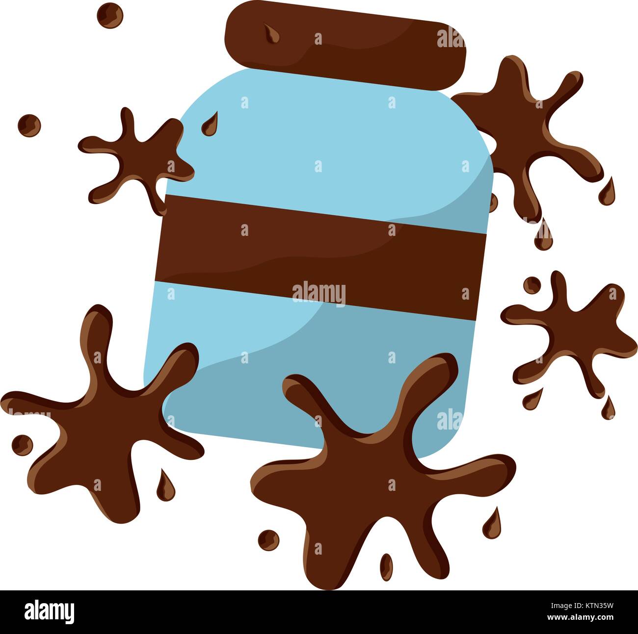 chocolate bottle package sweet splash vector illustration Stock Vector ...