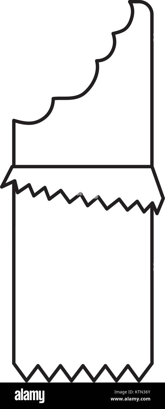 bitten chocolate bar block sugar wrapped vector illustration Stock ...