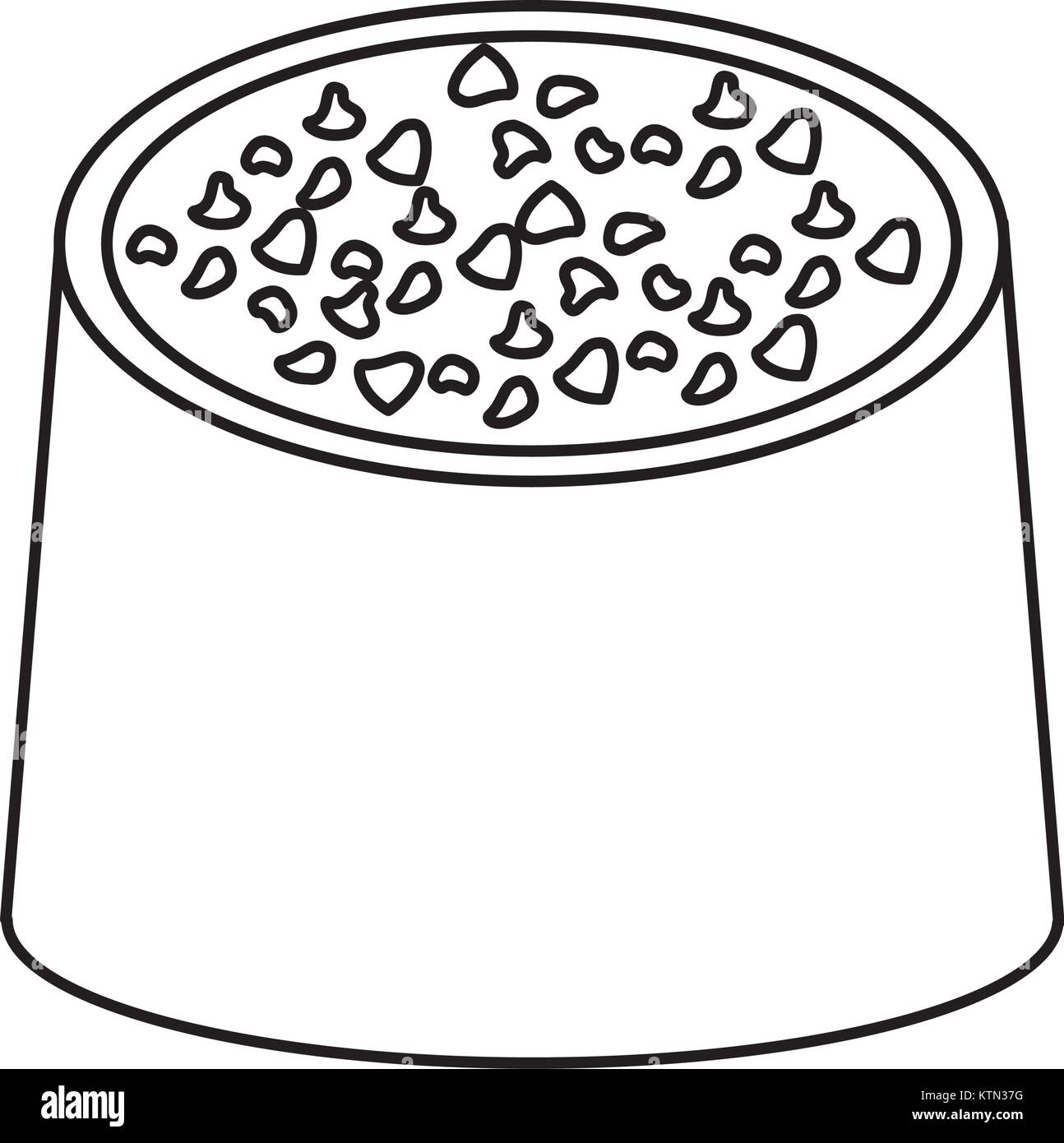 chocolate candy chips sweet delicious vector illustration Stock Vector ...