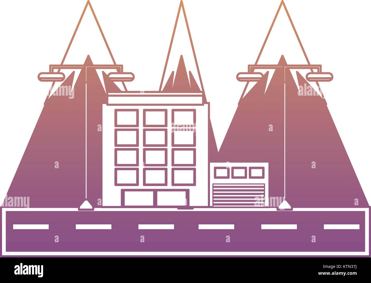 road with city buildings Stock Vector Image & Art - Alamy