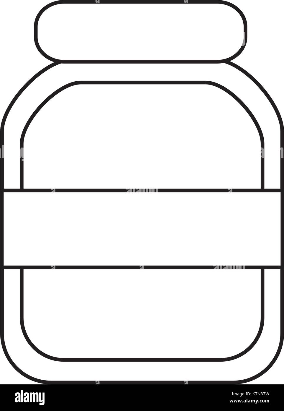 chocolate paste packaging cream in a glass bottle vector illustration ...