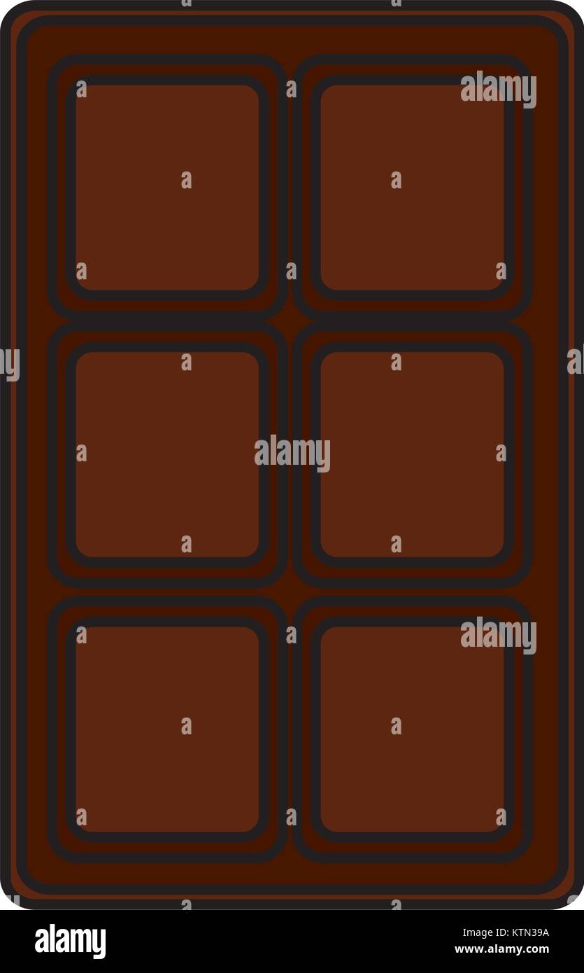 chocolate bar sweet block icon vector illustration Stock Vector Image ...