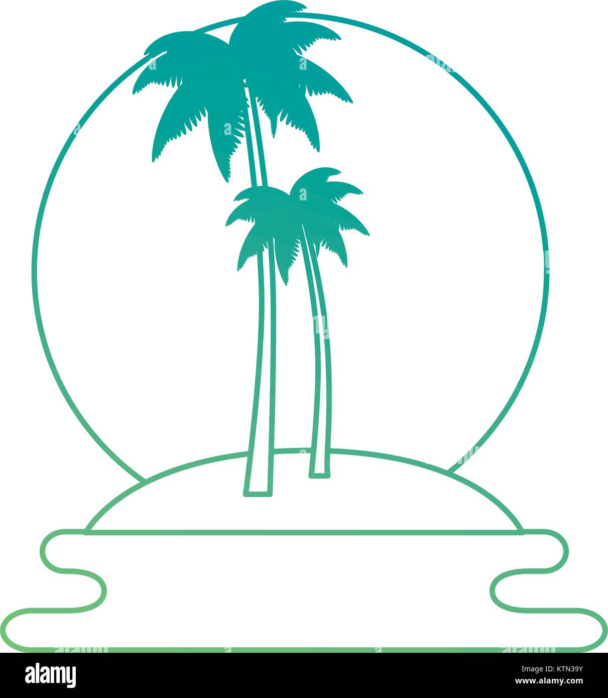 tropical palm trees scene vector illustration design Stock Vector Image ...